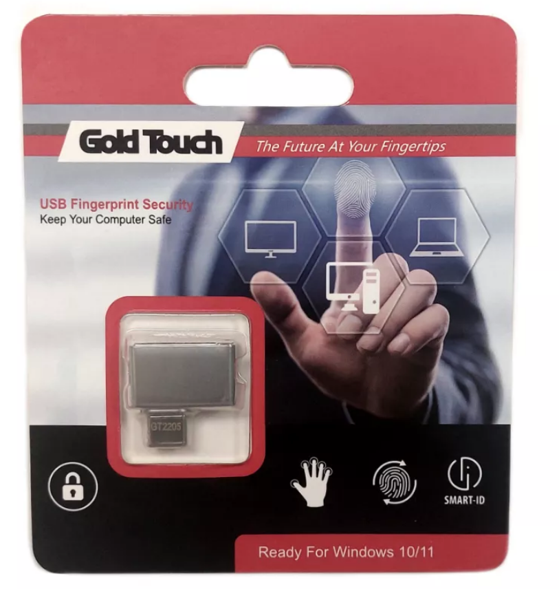 קורא טביעת אצבע למחשב בחיבור יו אס בי טייפ סי גולדטאץ' Gold Touch E-USB ...