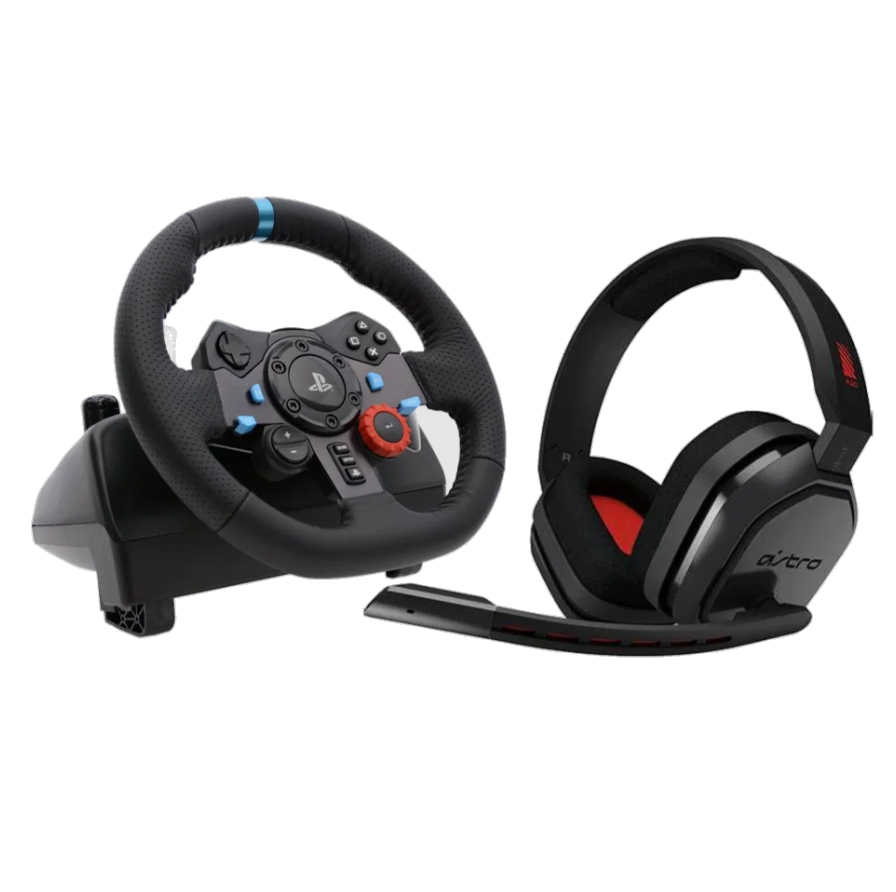 הגה מירוצים כולל דוושות המאפשר סיבוב ב-900 מעלות עם מנגנוני נעילה וסט ...