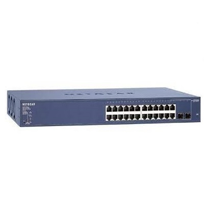 מתג 24 ערוצים מנוהל כולל מתח לכל ערוץ נטגיר Netgear GS724TPP Gigabit ...