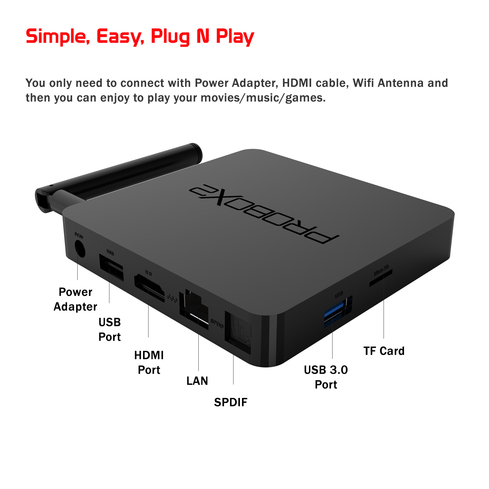 סטרימר אלחוטי משולב אנדרואיד 9 תמיכה בקודי Probox 2 AirBox Android 9.0 ...