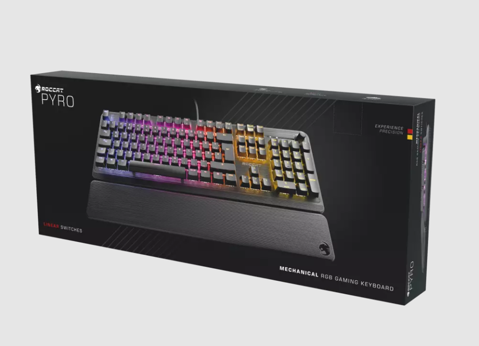 מקלדת גיימינג חוטית מכנית אנגלית רוקאט ROCCAT ROC-12-621 PYRO ...